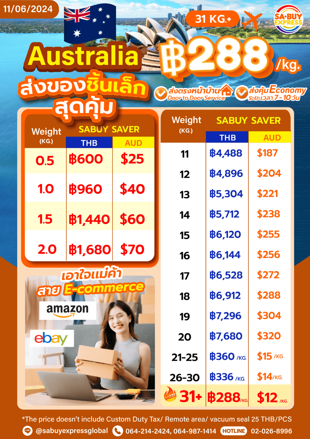 ส่งของไปออสเตรเลีย และนิวซีแลนด์ | Sabuy Express